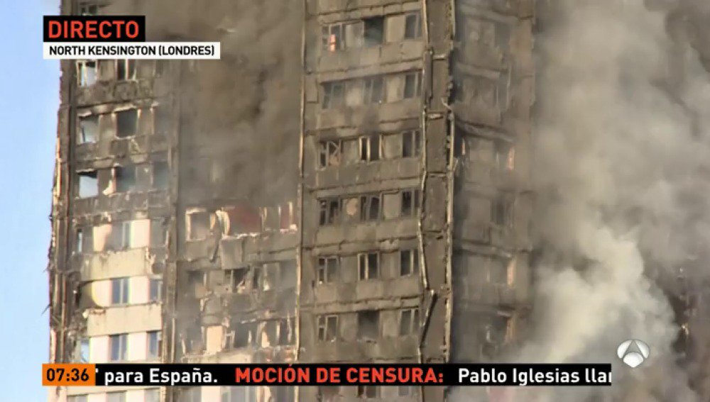 ACTUALIZACIÓN | El edificio incendiado en Londres está calcinado y no ...