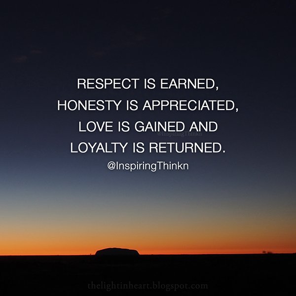 Honesty Respect Quotes