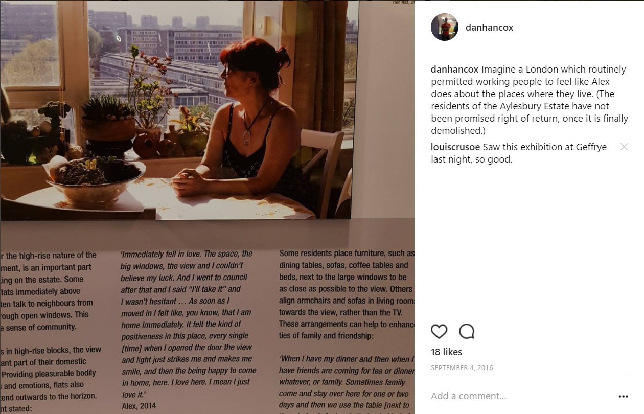 dan hancox on Twitter: "suddenly reminded of seeing this exhibition on the aylesbury last year…