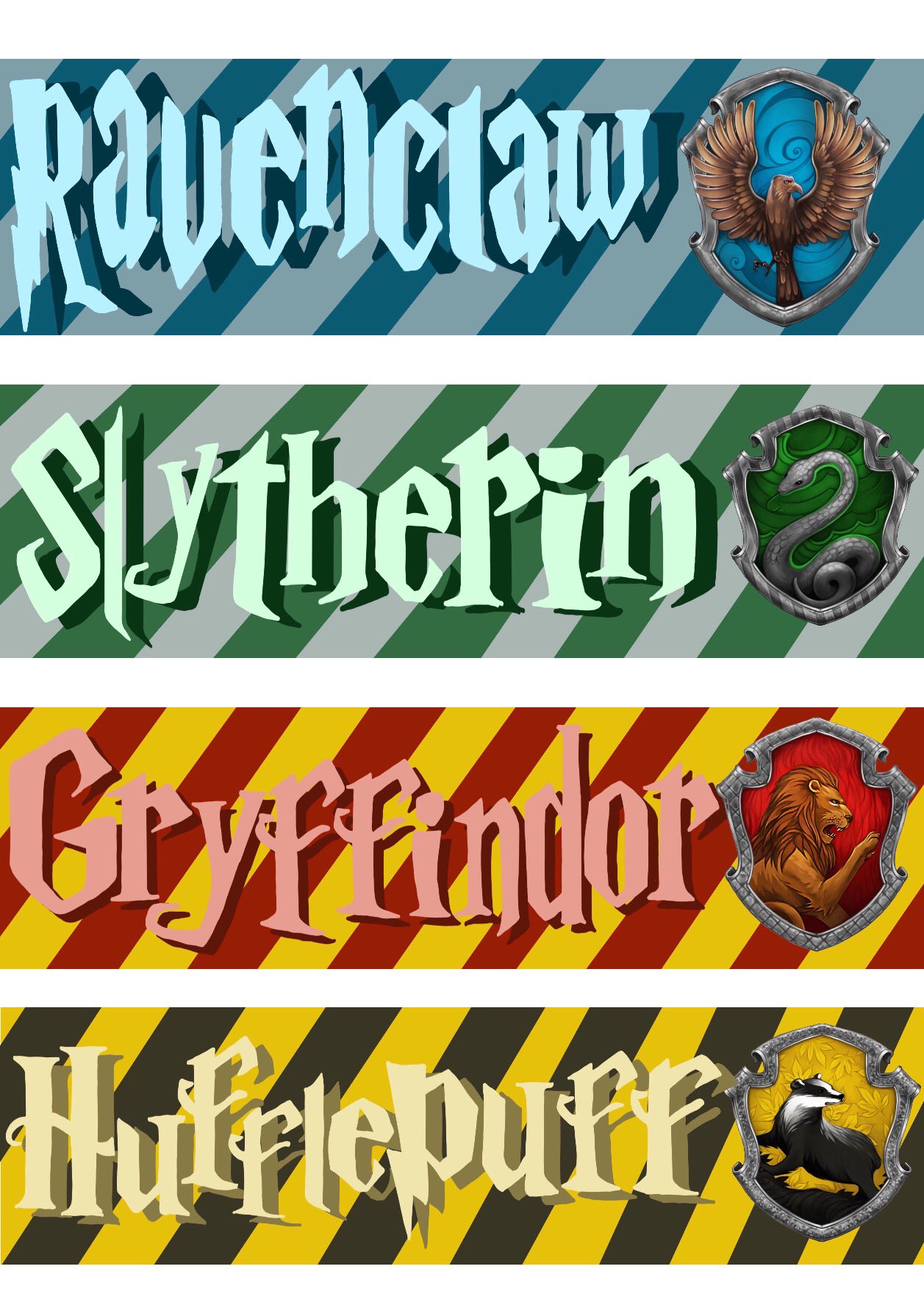 Hogwarts Houses Hogwarts Houses" By Beverly Cruse