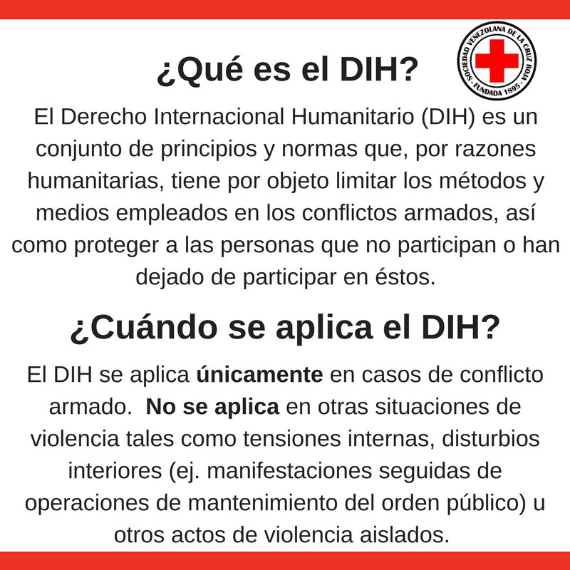 ¿sabe qué es el derecho internacional humanitario (dih) y cuándo se ...