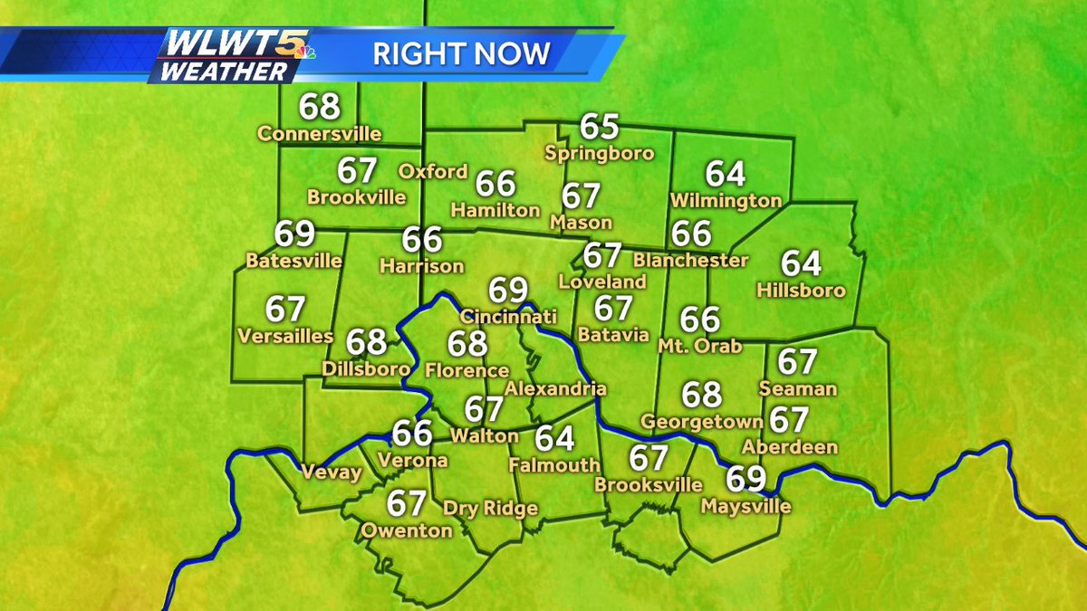 Here is a look at current temps, For more weather info join us on WLWT ...