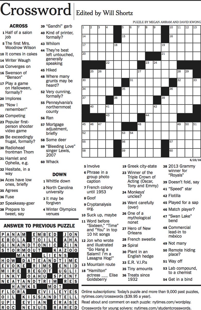 Usa today crossword answers Usa today crossword answers