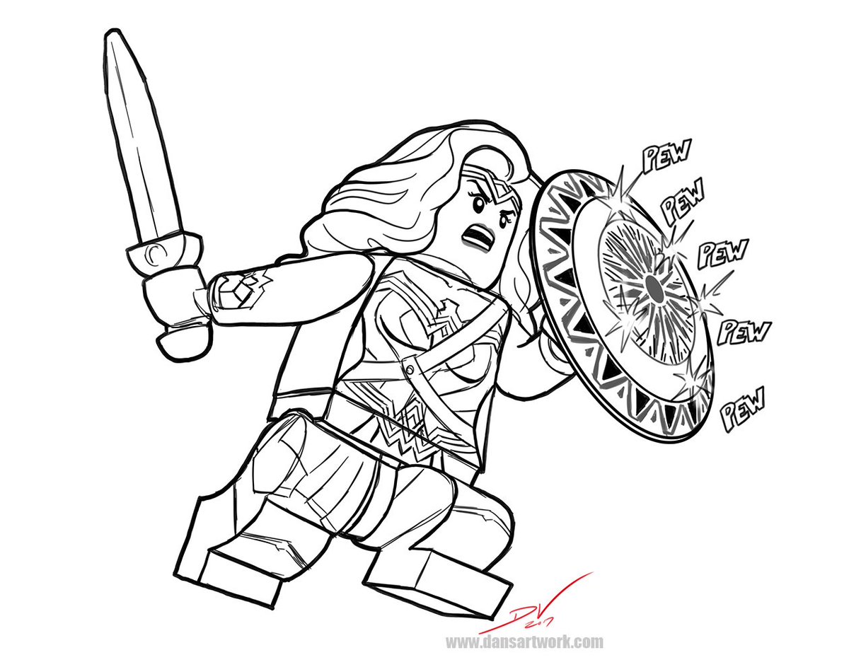 Lego Wonder Woman Drawing