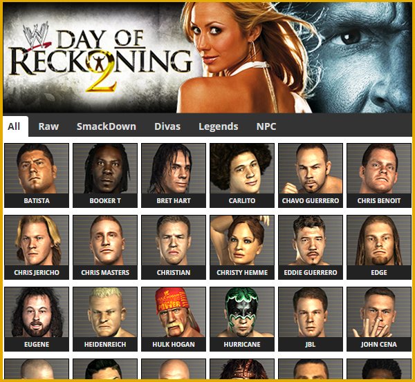 Wwe Raw 2 Roster