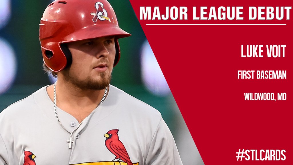 Luke Voit is making his @MLB debut. #STLCards https://t.co/S1vNUwqoNO ...