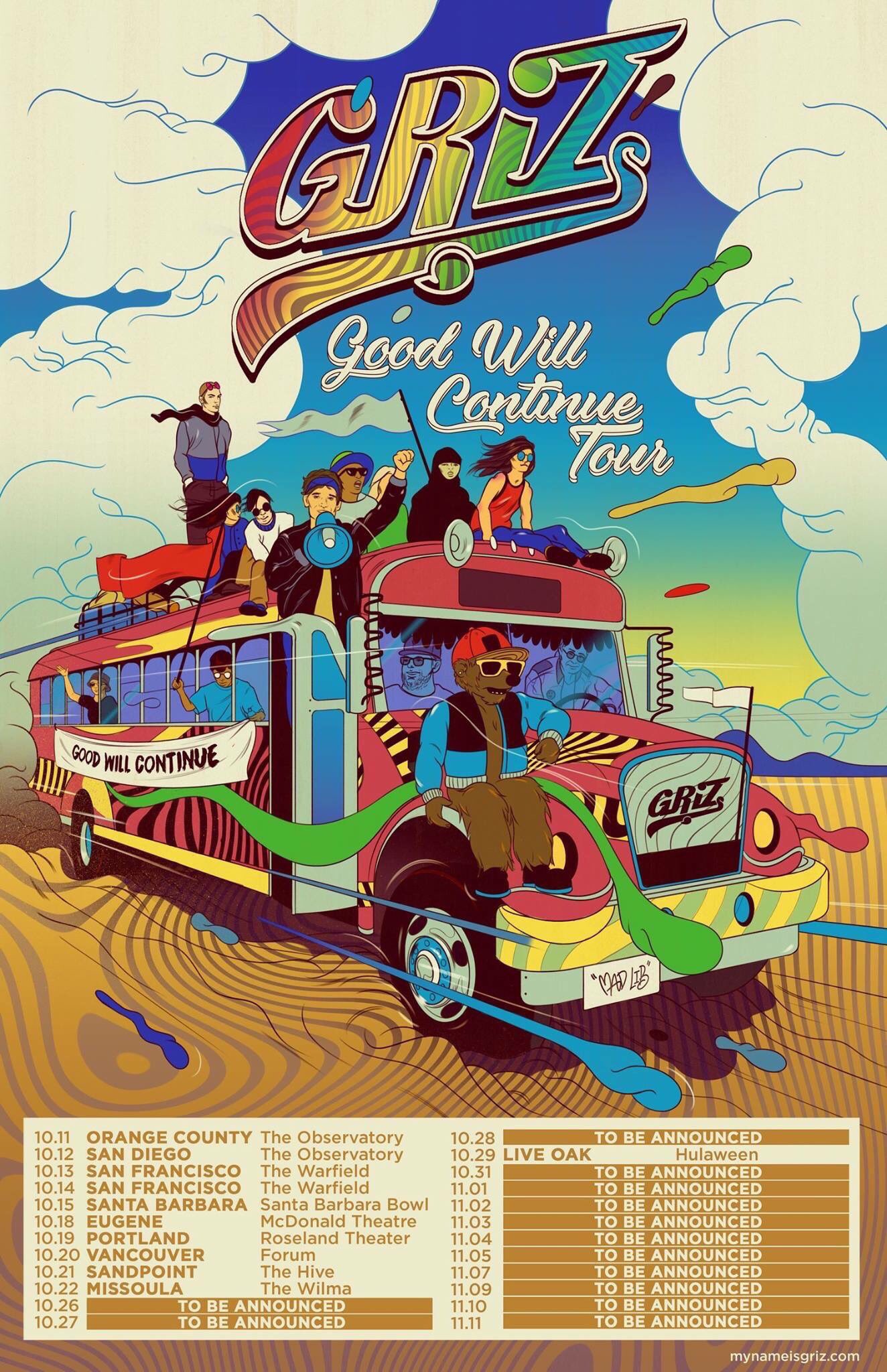 GRiZ begins rolling out first phase of 2017 fall tour, 'Good Will ...