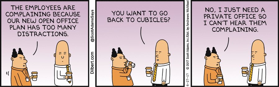 Open office — Dilbert today | Robert Went | Scoopnest