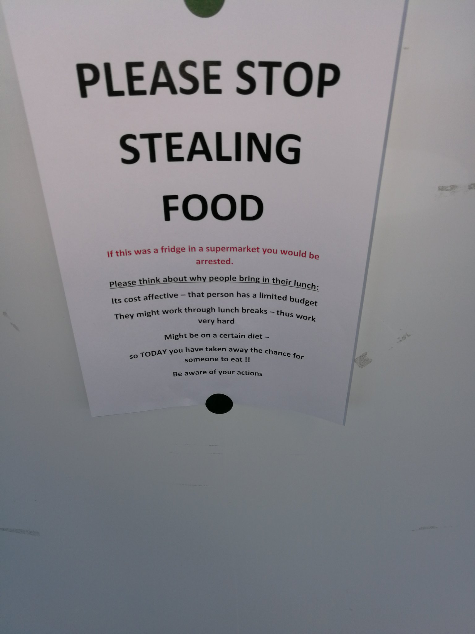 People Stealing Food At Work