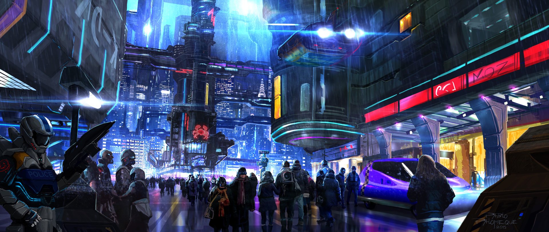 Futuristic Street Scene