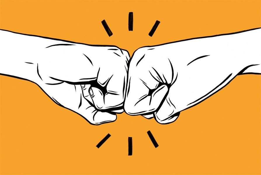 Fist Bump Drawing