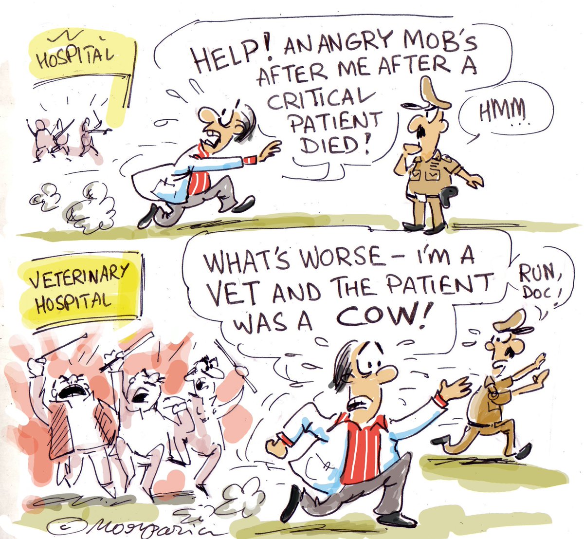 Angry Hospital Patient Cartoon