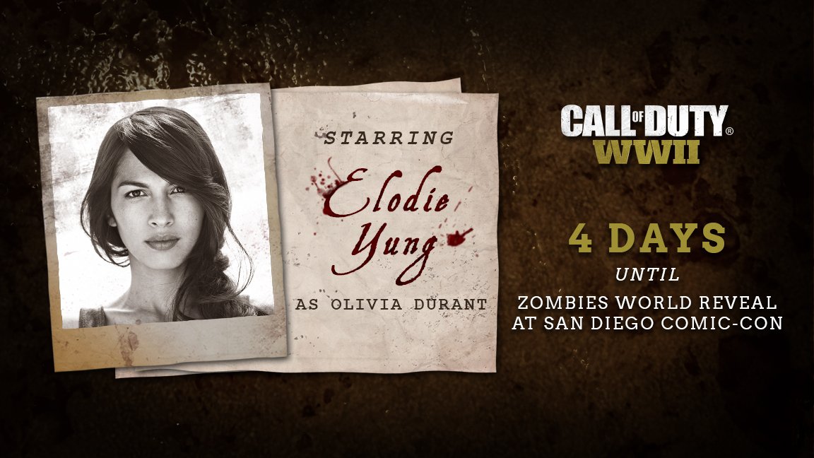 New cast member of Call of Duty WWII Zombies Revealed - Starring Elodie ...
