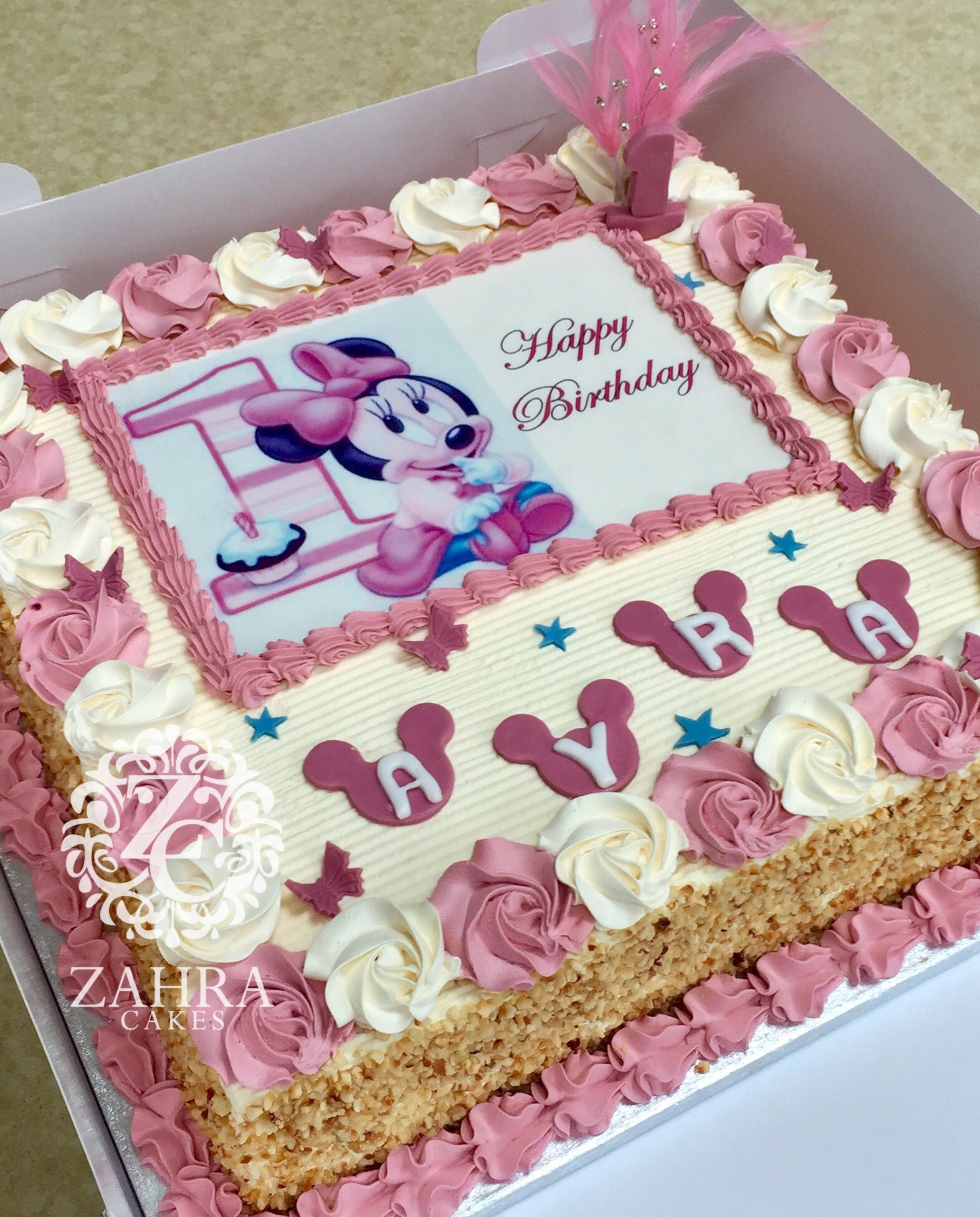 Minnie Mouse Square Fondant Cake