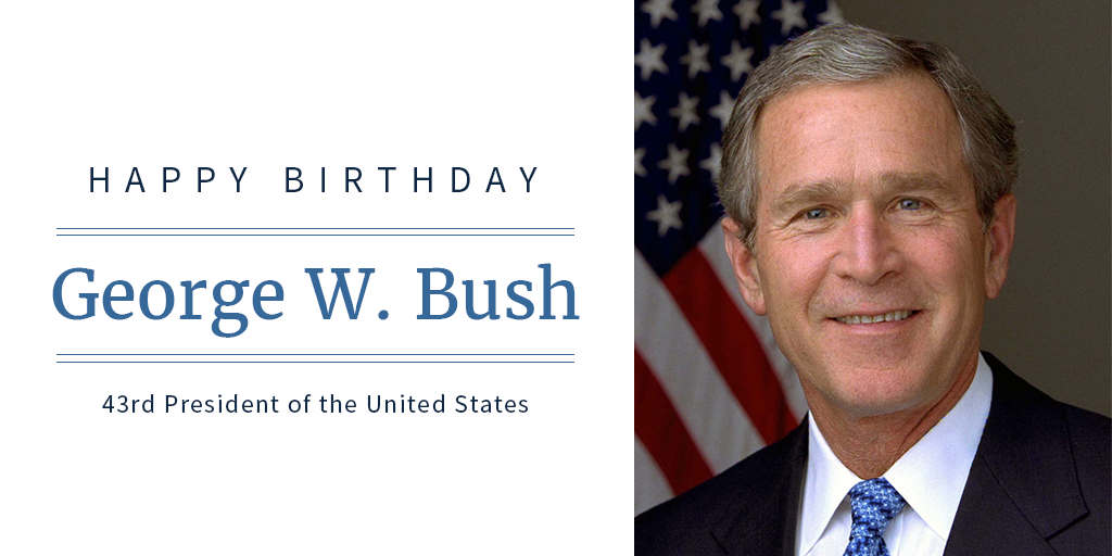 Happy birthday, President George W. Bush! 45.wh.gov/kpABsj https://t.co ...