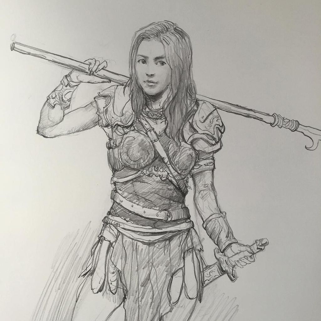 Warrior Drawings In Pencil