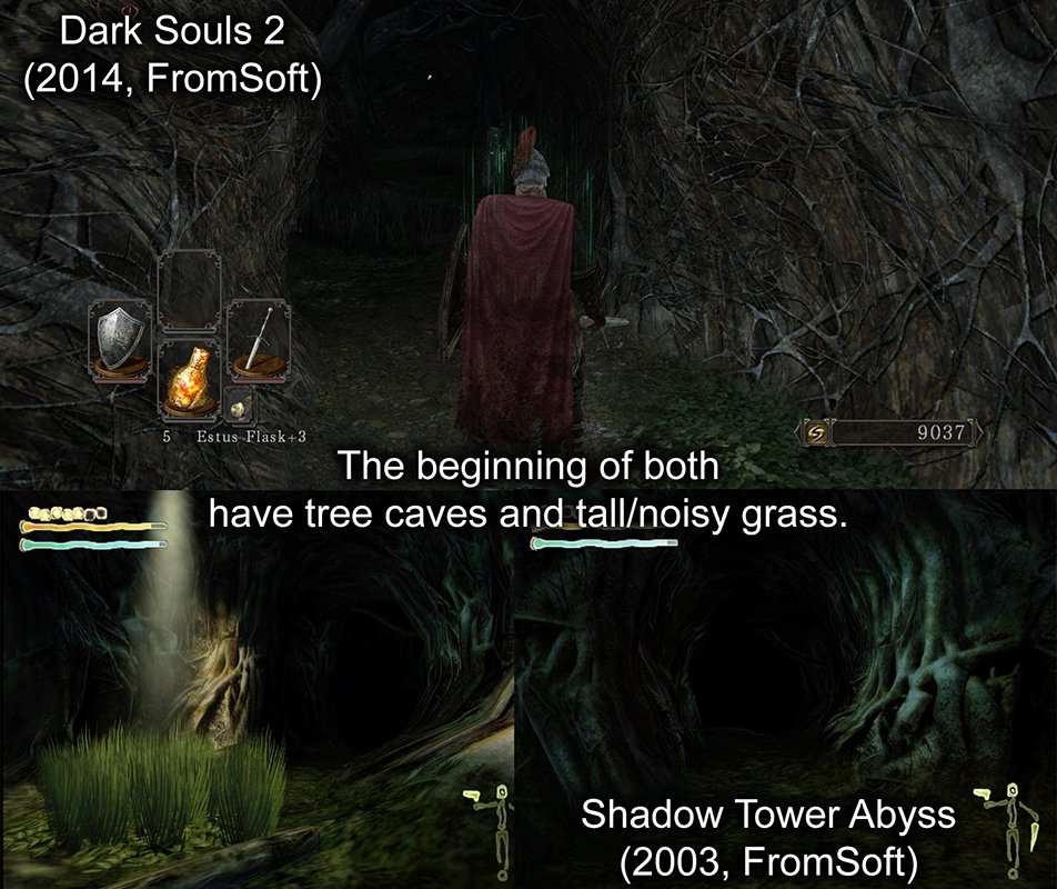 Shadow Tower Abyss (2003) and DS2 have strikingly similar first levels ...