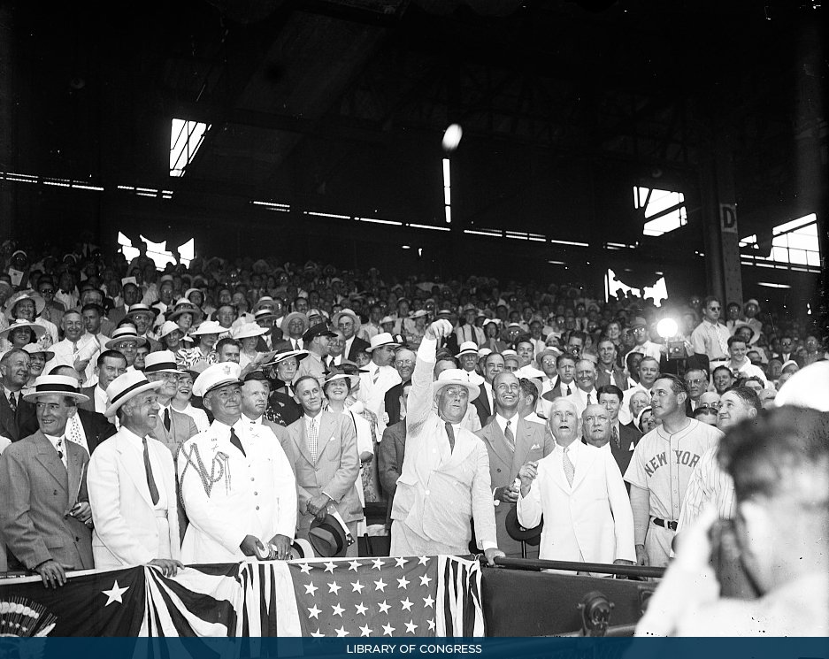 80 years ago Pres. Roosevelt threw the first pitch at the 5th ASG at ...