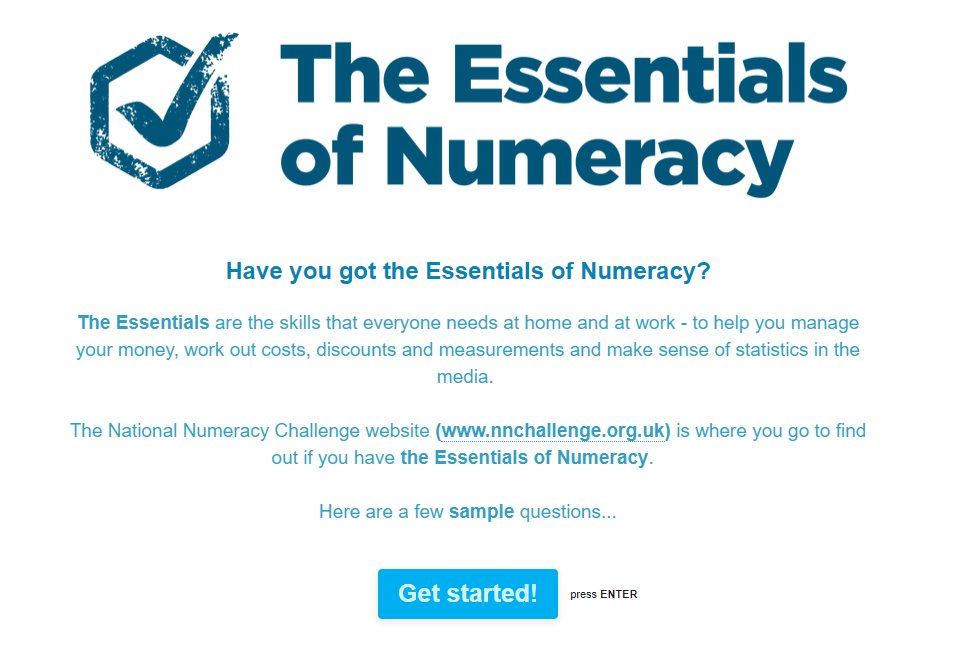 National Numeracy on Twitter: "Try some sample questions from our new Challenge Check Up in our ...