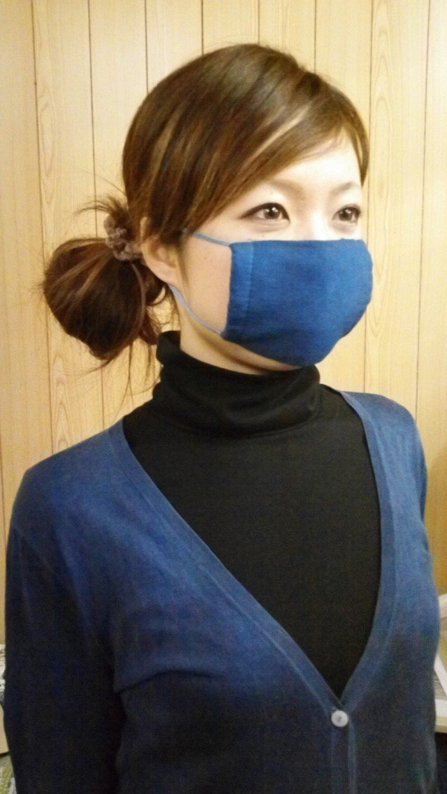 msg on Twitter: "天然藍染抗菌マスク（平面タイプ） - 藍絽座・風間幸造 https://t.co/qndWPZuGMN @iichi_Japanさんから #マスク https ...