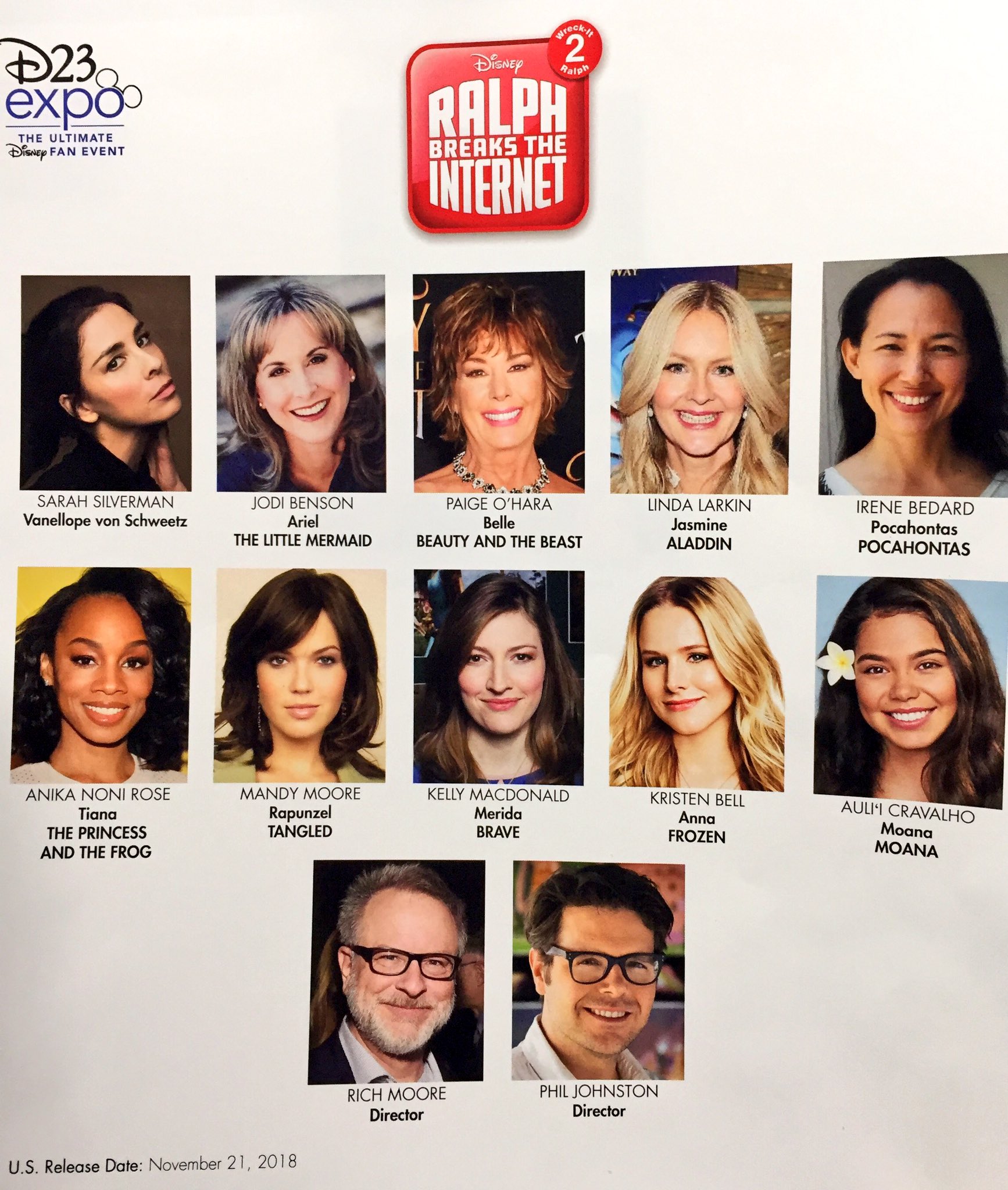 Disney Princesses And Their Voice Actors