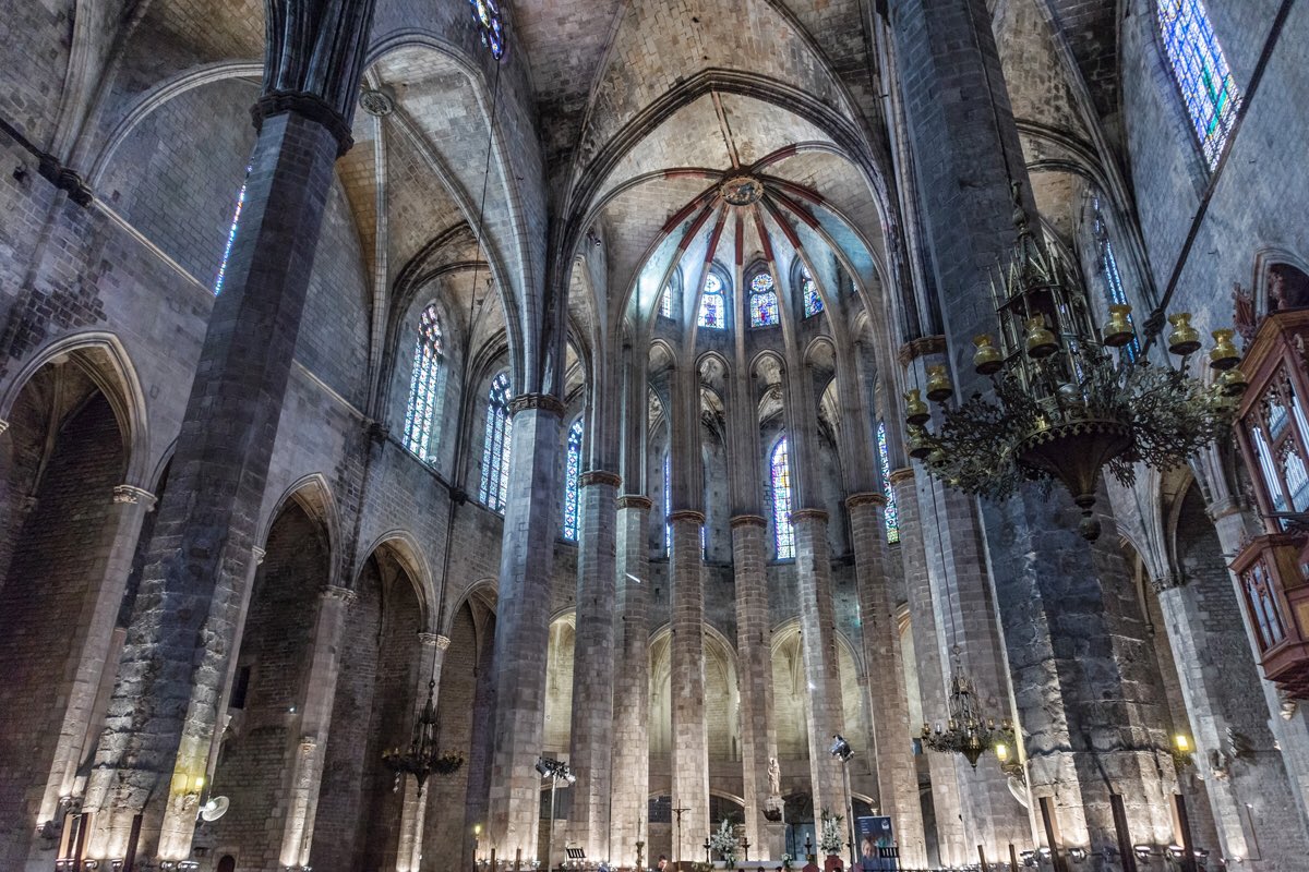 From our new #BarcelonaArchiMap: Basílica de Santa Maria del Mar, 1329 ...