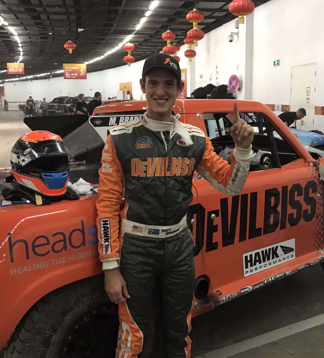 [OT] Stadium Super Truck driver Bill Hynes gets a surprise in front of ...