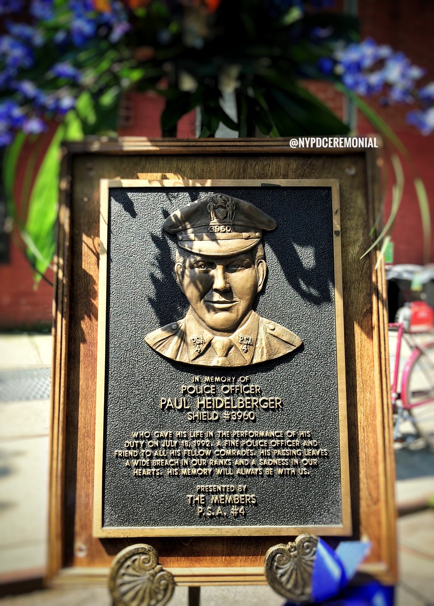 Nypd Bronze Dedication Plaque