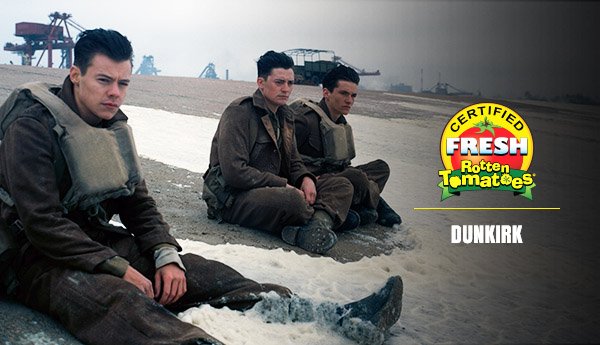 Rotten Tomatoes on Twitter: "#Dunkirk is now #CertifiedFresh at 96% on the #Tomatometer 🍅 https ...