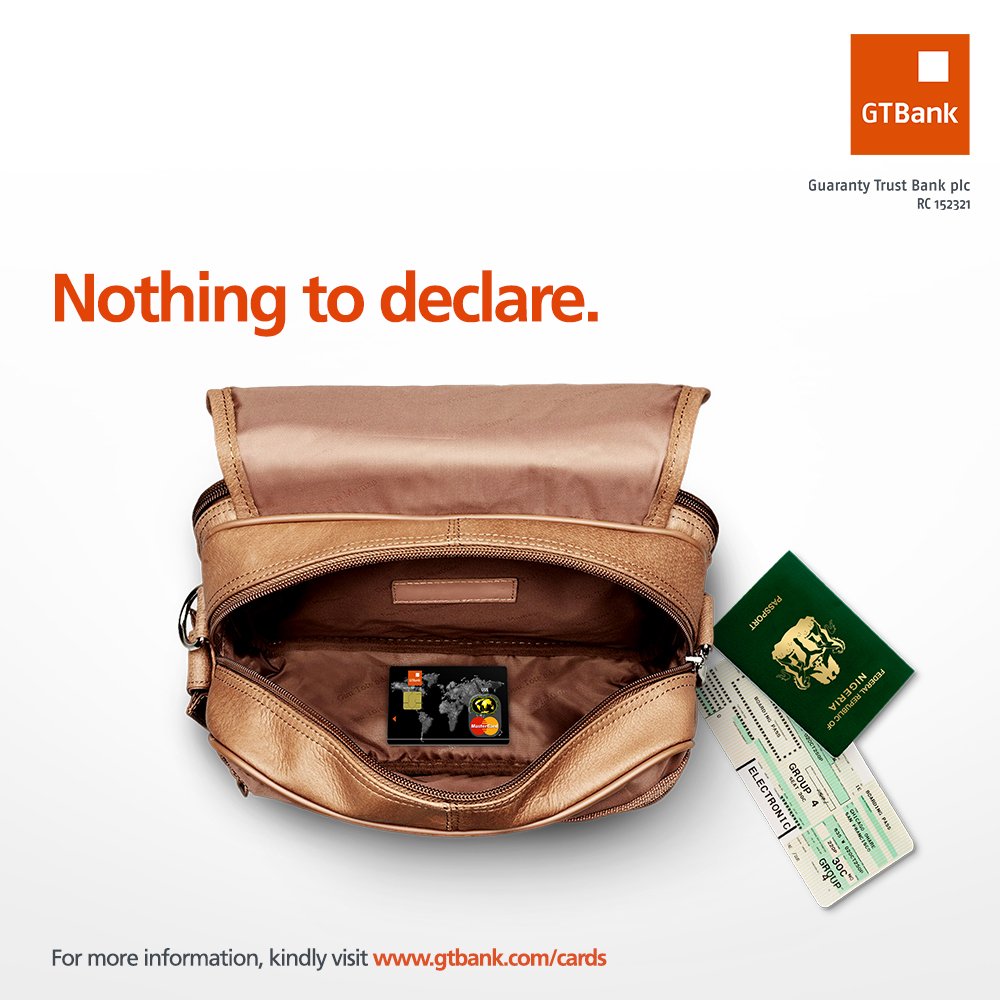 The GTBank Dollar Card, your KEY to the WORLD. Visit for more details ...