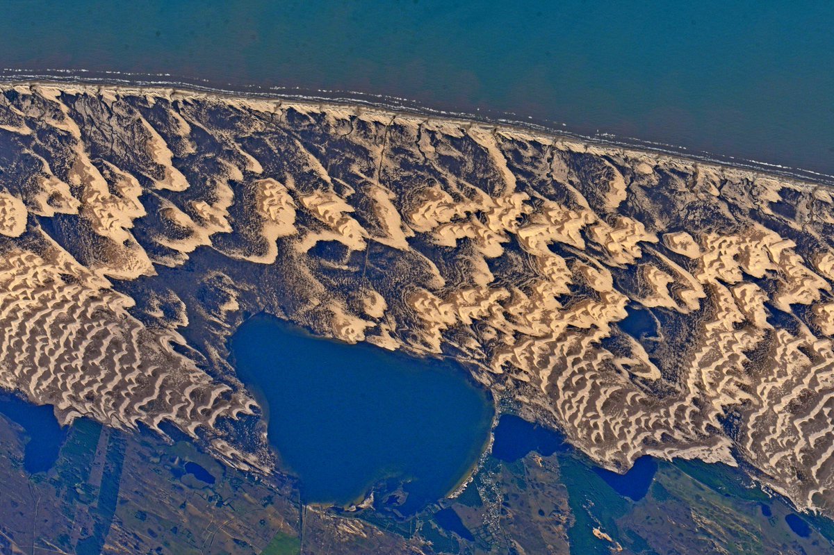 It’s always fun to make sandcastles at the beach. From orbit, you get ...