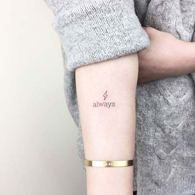 Always Tattoo Harry Potter Font