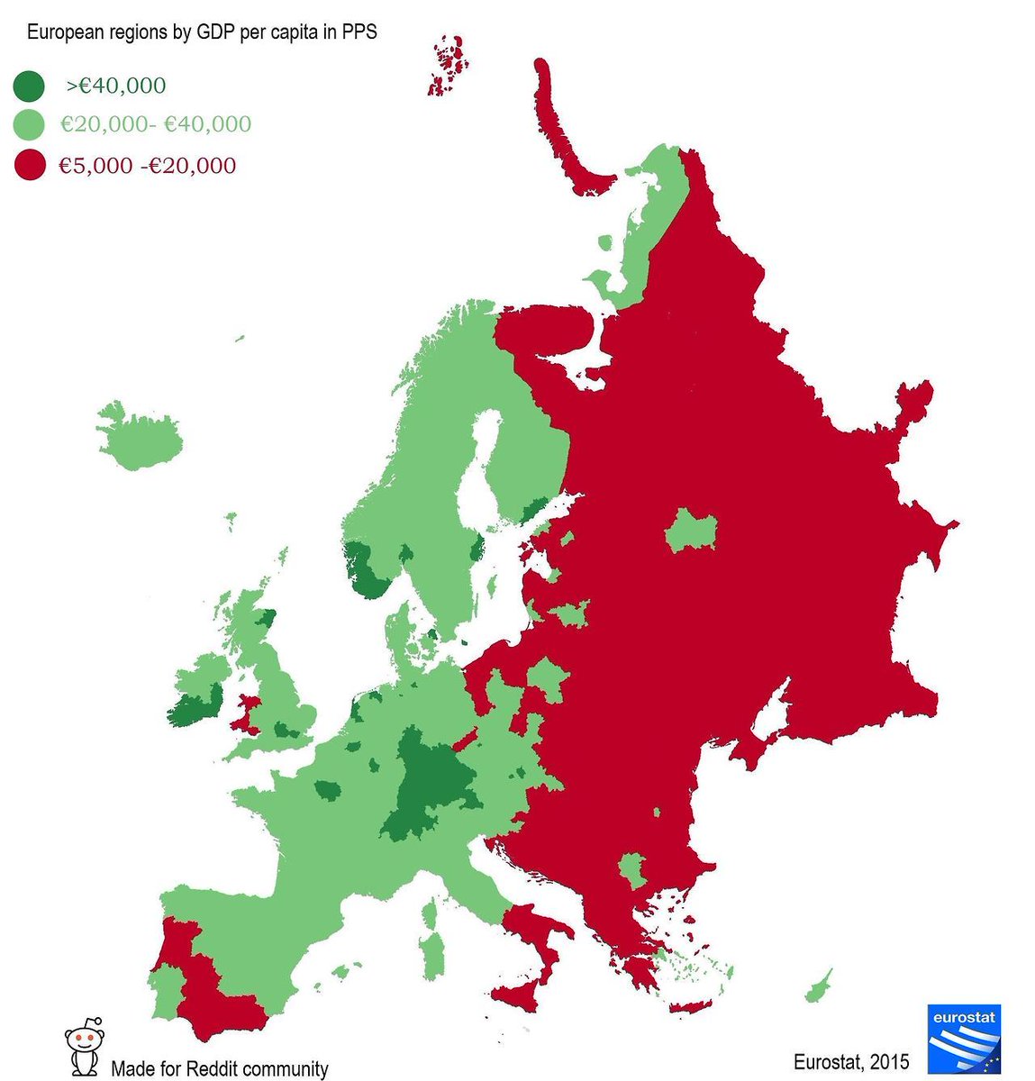 Dot Distribution Map Europe