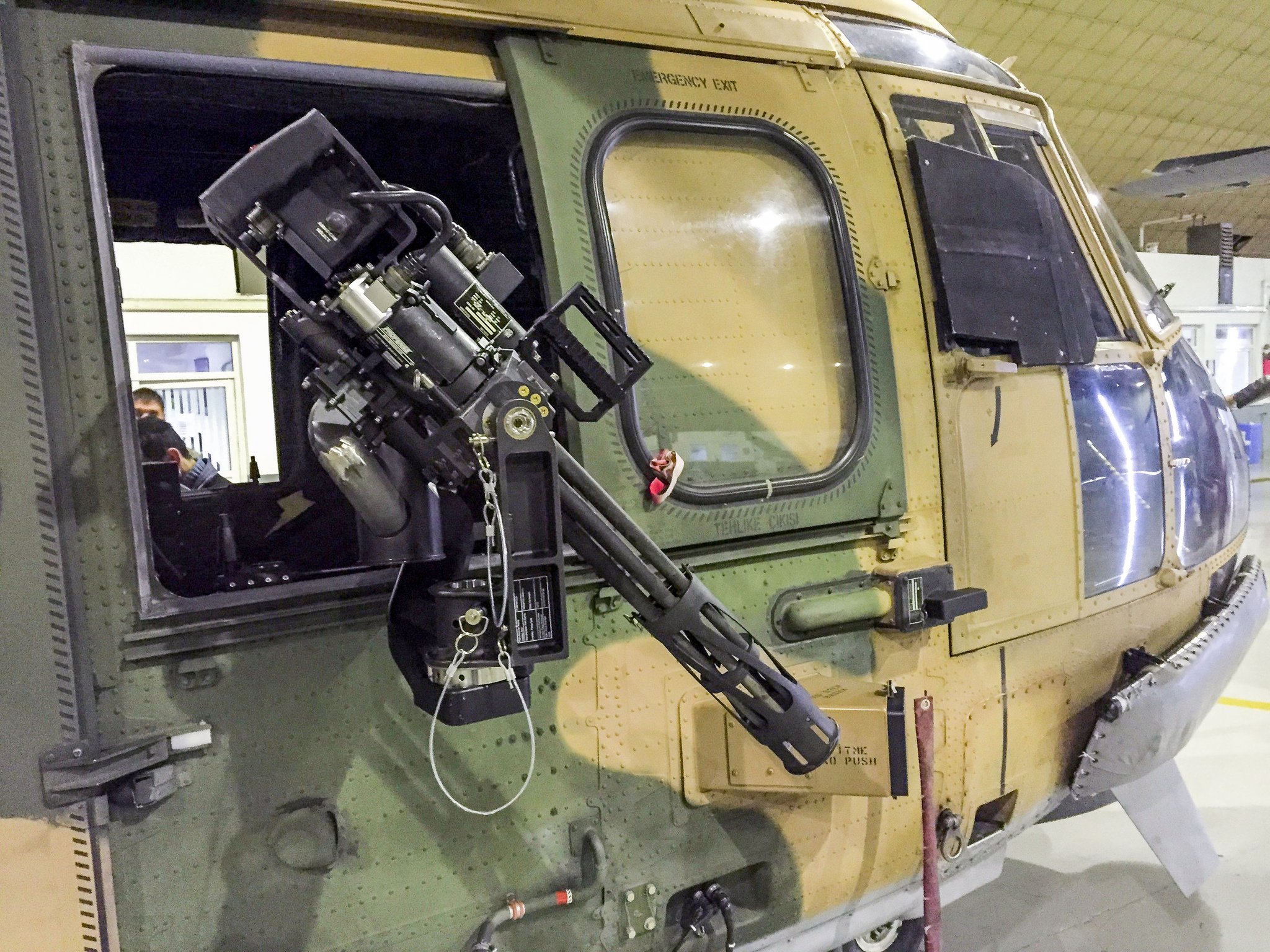Minigun On Helicopter