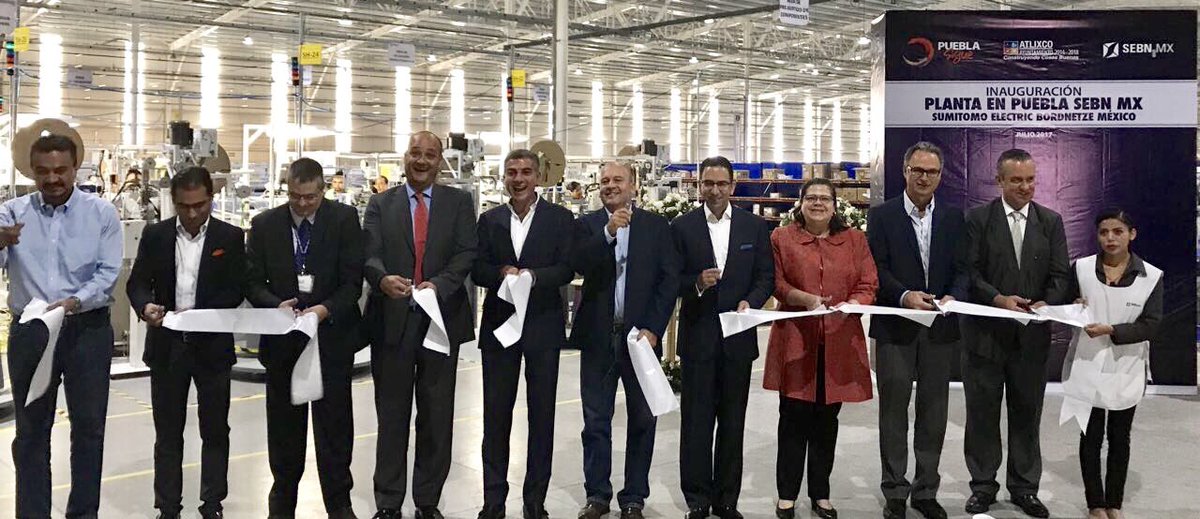 Con en Atlixco inaugurando planta de arneses automotrices SEBN MX ...