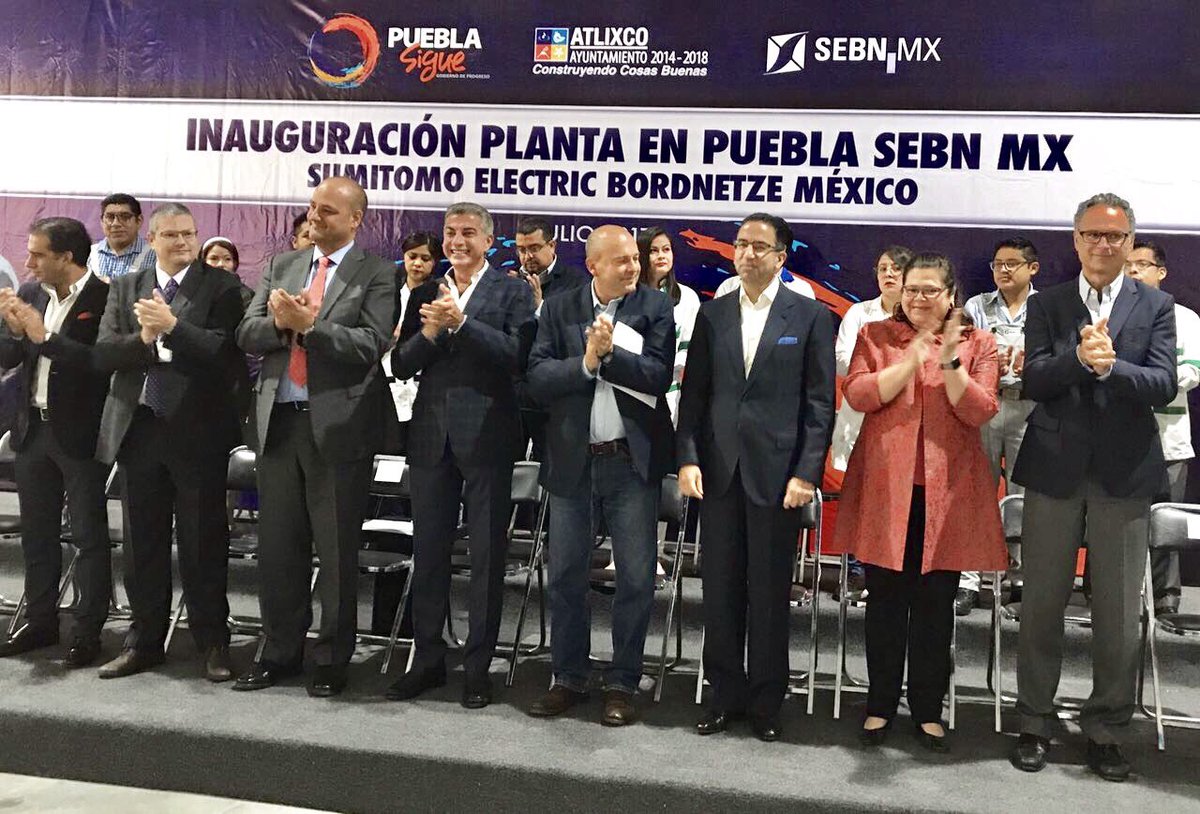 Con en Atlixco inaugurando planta de arneses automotrices SEBN MX ...