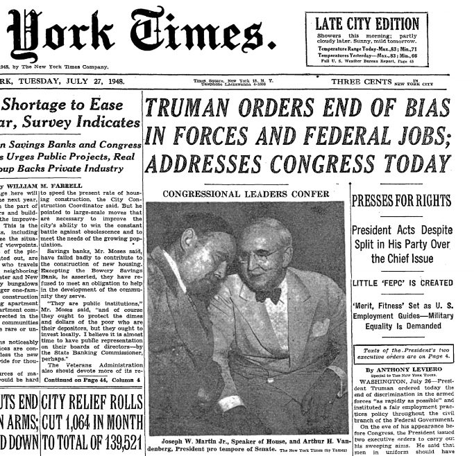 Desegregated Military