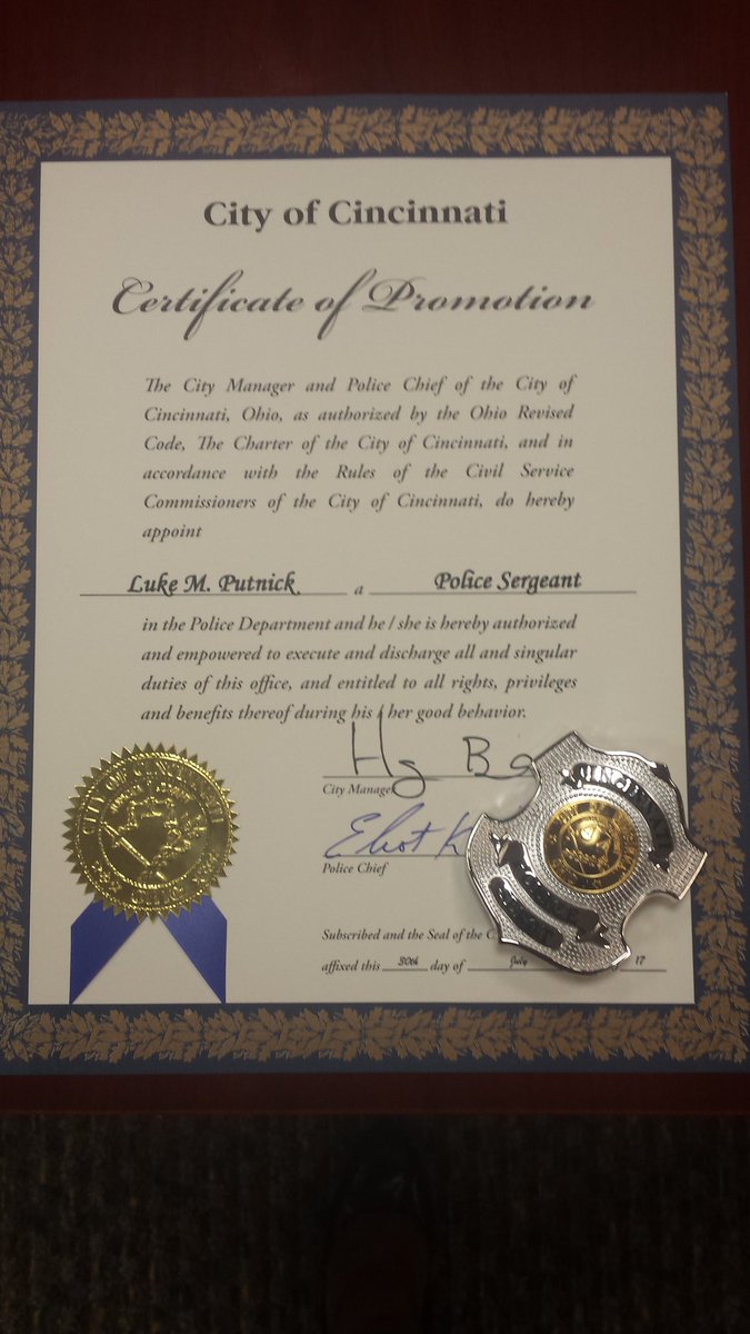 Officer Promotion Certificate Template