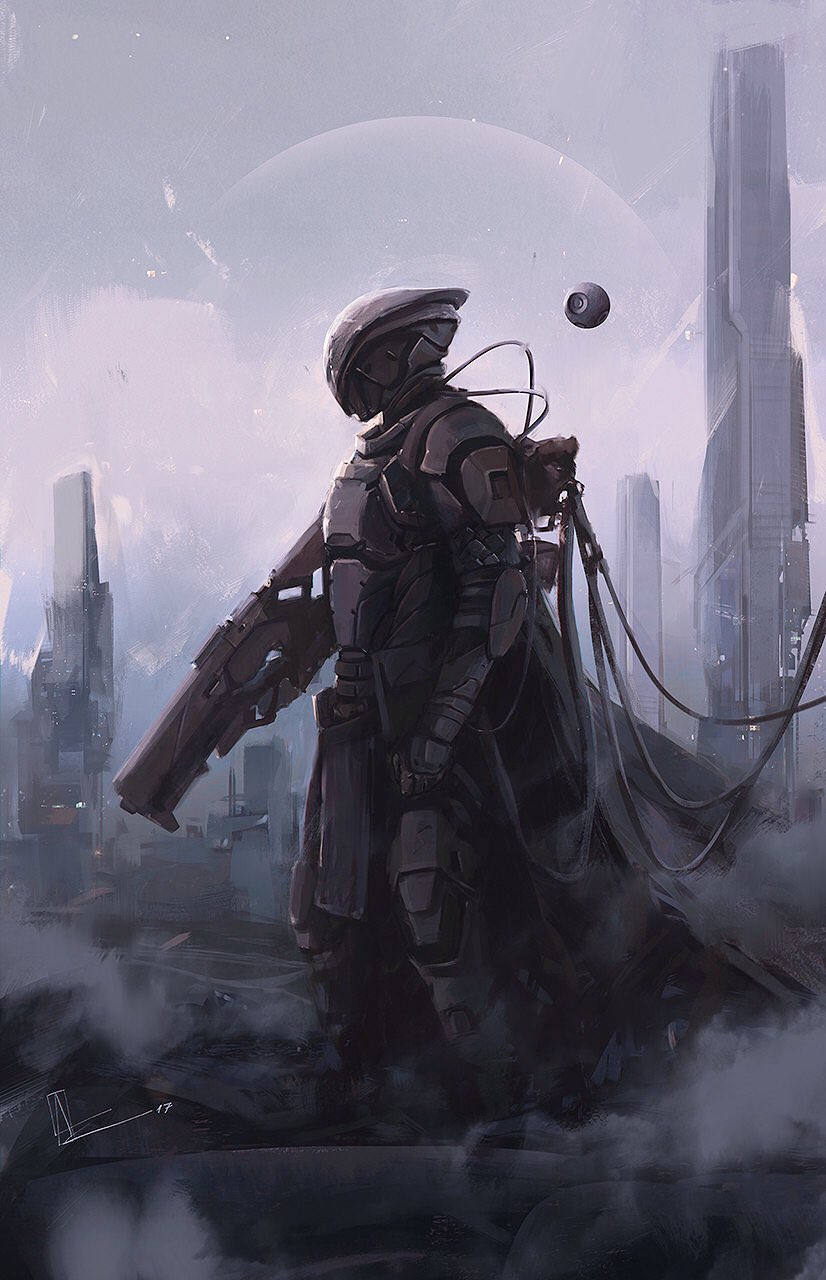 Sci Fi Knight Helmet