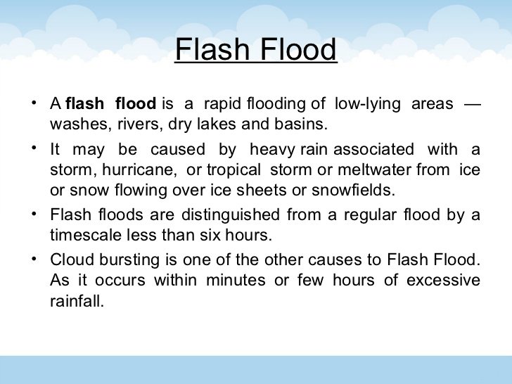 Causes Of Flash Floods