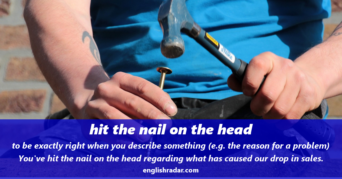Hit The Nail On The Head Idiom