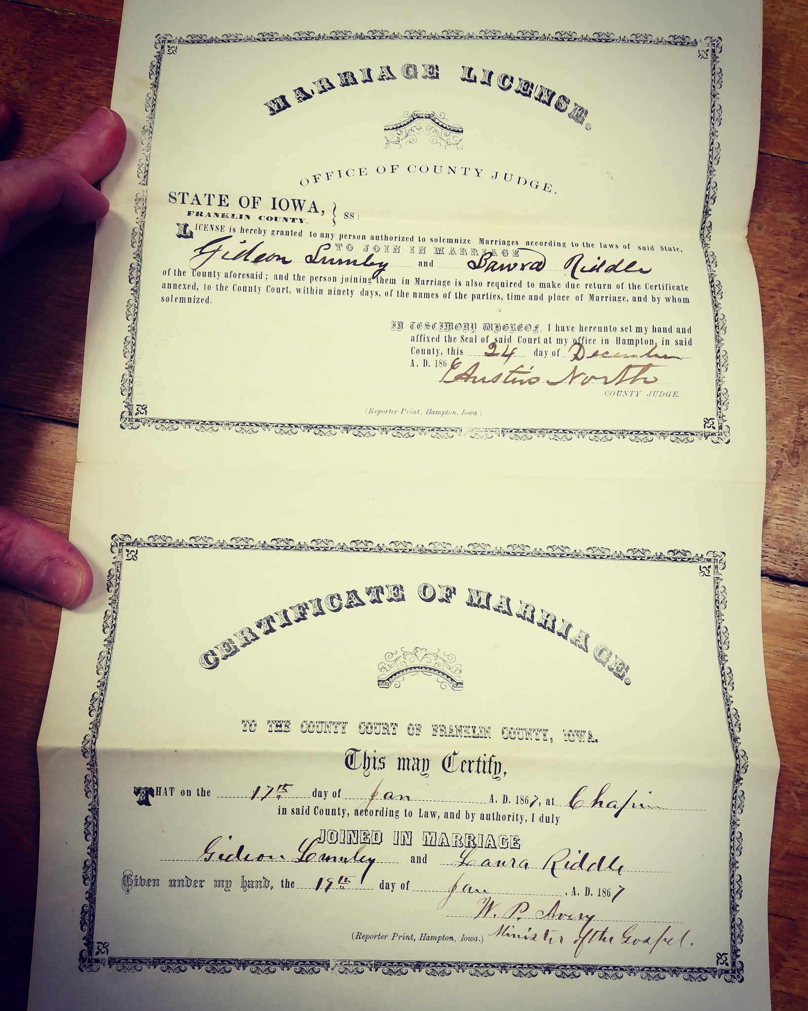 Iowa Marriage Certificate Untitled