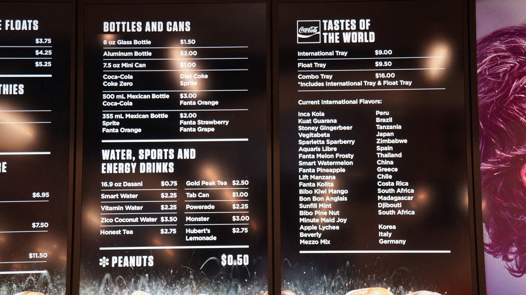 Menu Prodotti Coca Cola