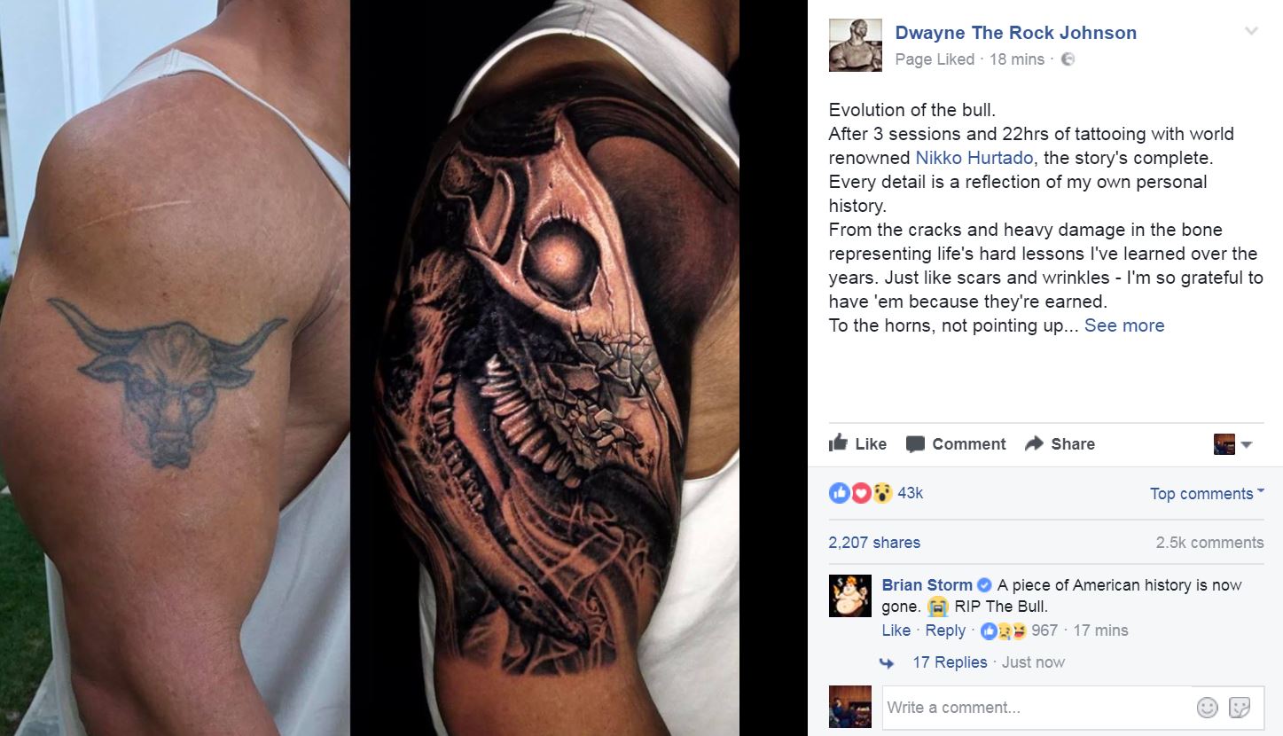 Bull Tattoo The Rock