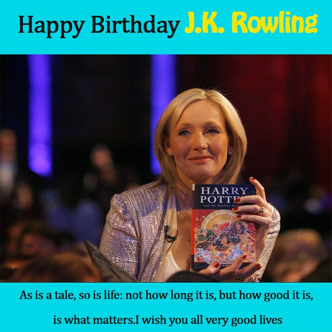J K Rowling's Birthday Celebration | HappyBday.to