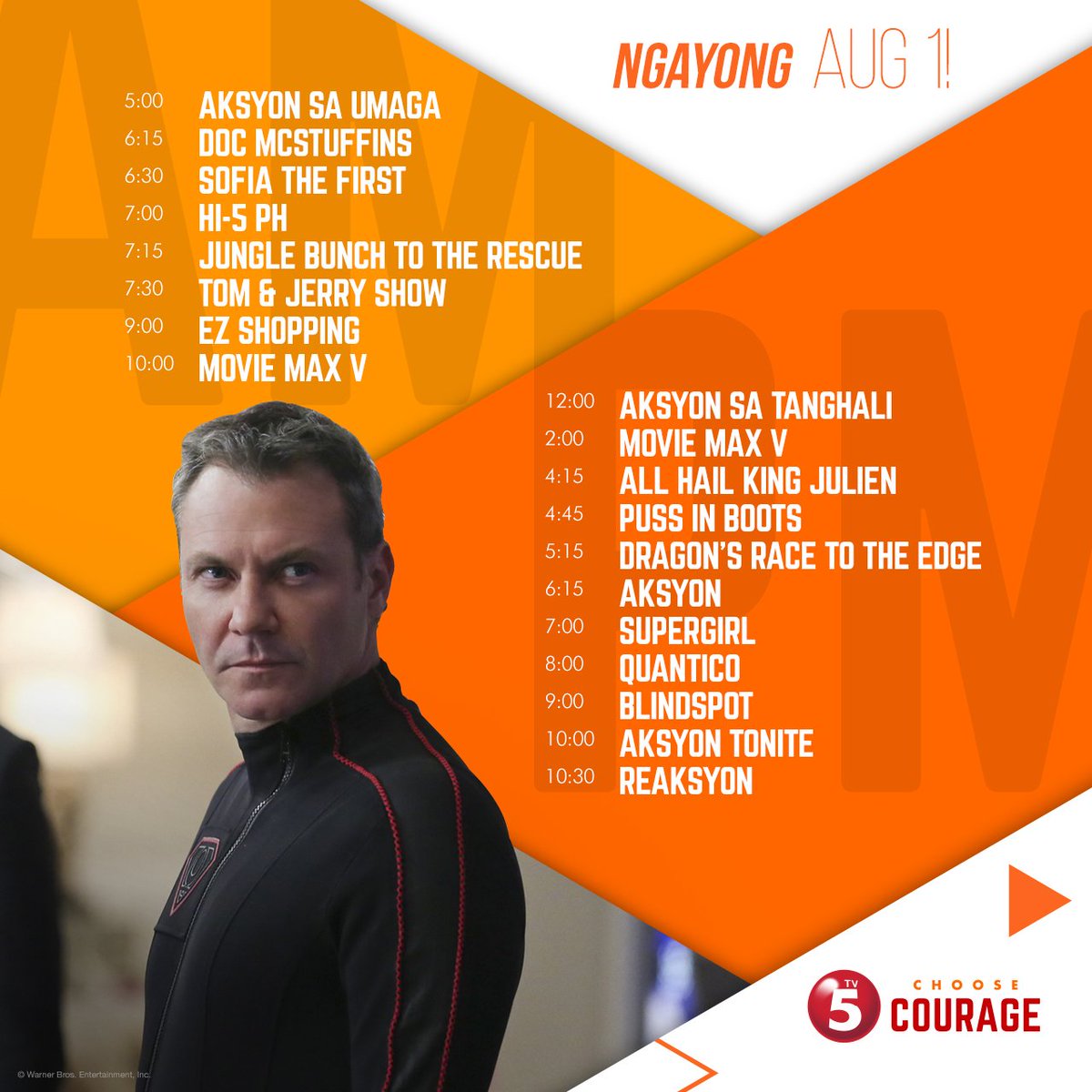 August 1, 2017 | TV5 Schedule Archives Wiki | Fandom