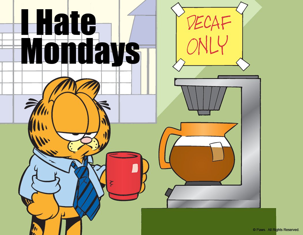 Garfield I Hate Mondays Coffee