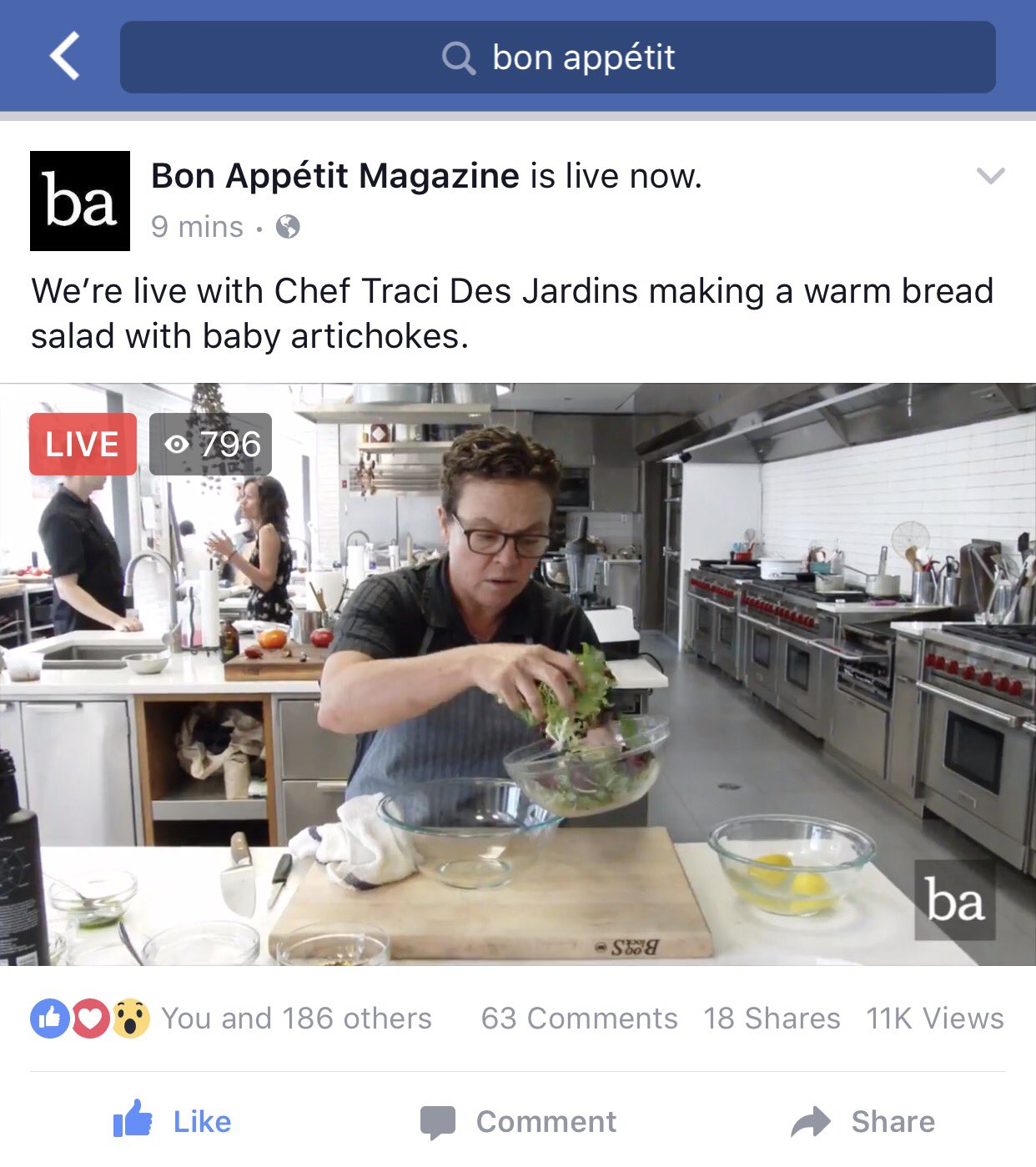 Jen Pelka Bililies on Twitter: "Live from @bonappetit... @chef_traci roasting artichokes for her ...