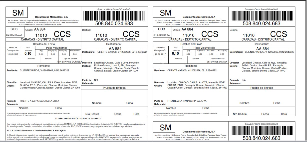 Domesa Chacao on Twitter: "Le recordamos nuestra guía de porte, indispensable al momento de ...