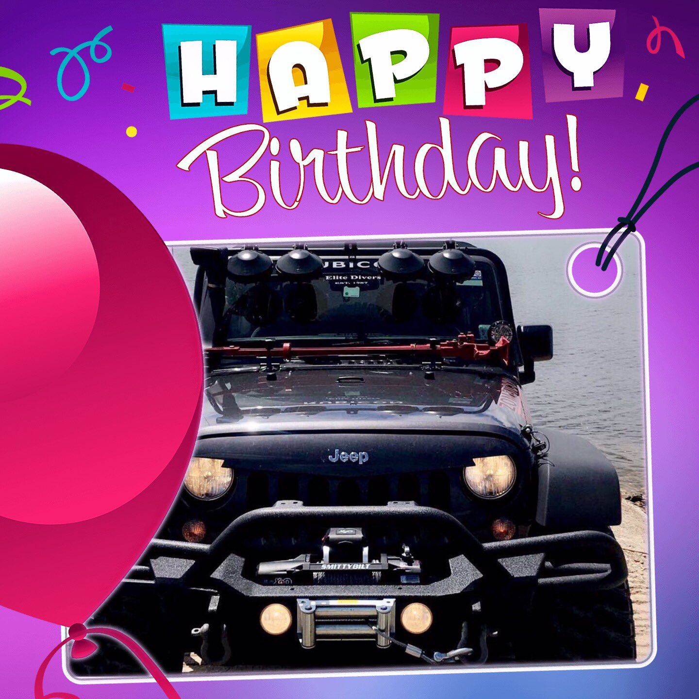 Jeep Wrangler Birthday Greetings